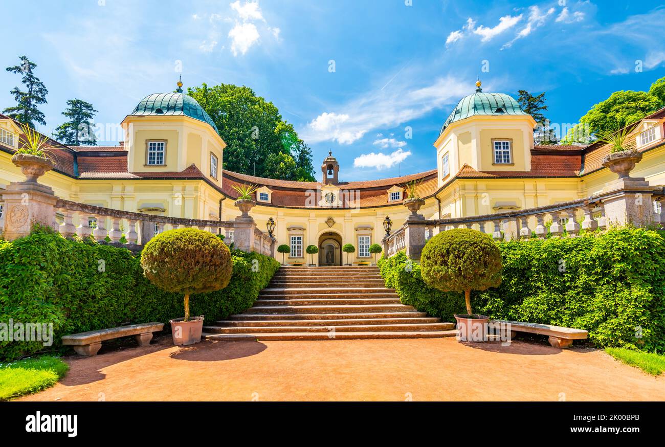 Buchlovice castle, Czech republic. Ancient heritage exterior built in ...