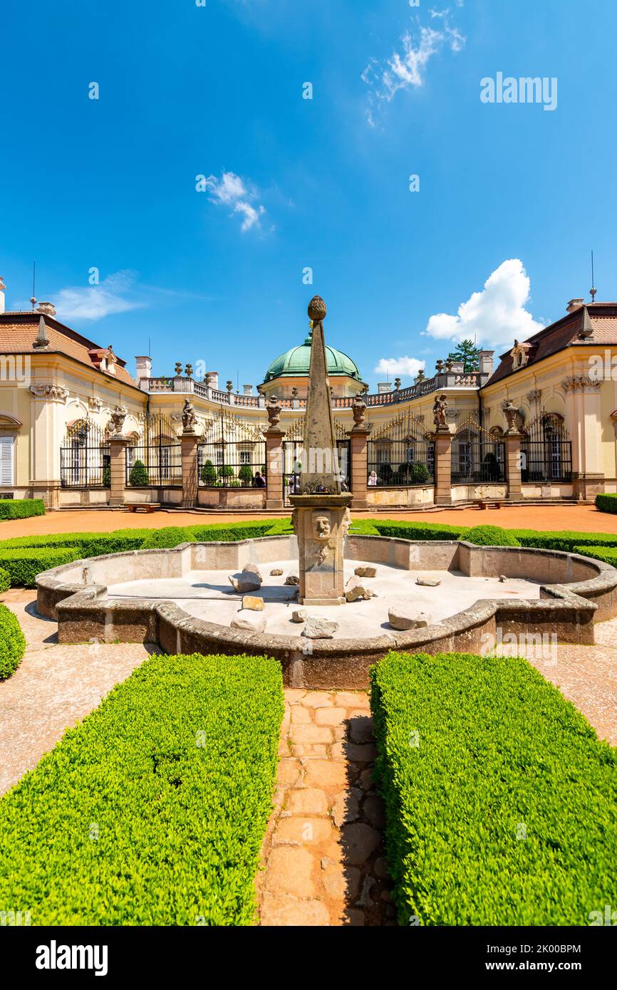 Buchlovice castle, Czech republic. Ancient heritage exterior built in ...