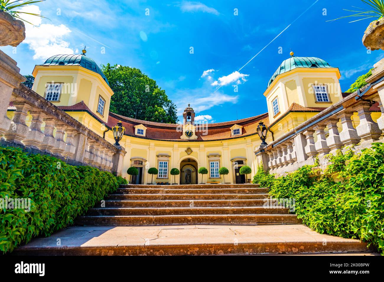 Buchlovice castle, Czech republic. Ancient heritage exterior built in ...