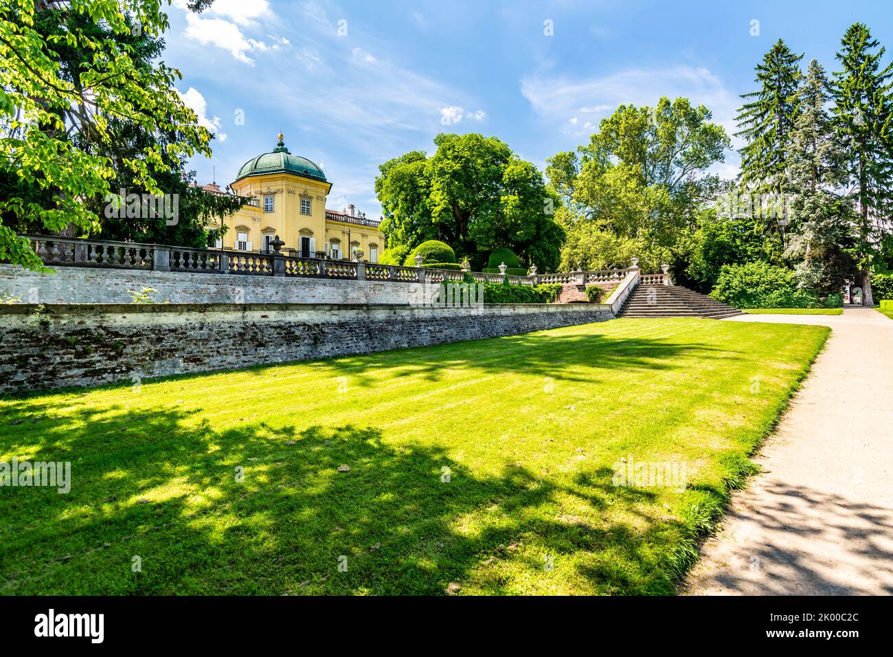 Buchlovice castle, Czech republic. Ancient heritage exterior built in ...