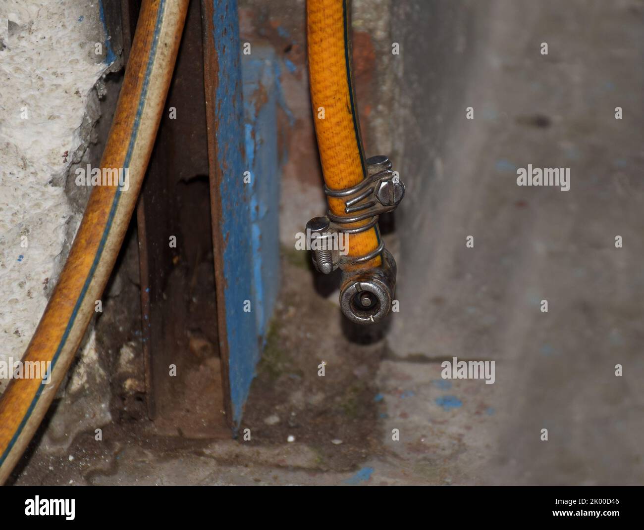 Nozzle of an air compressor machine use to fill air in Tyre tubes Stock ...