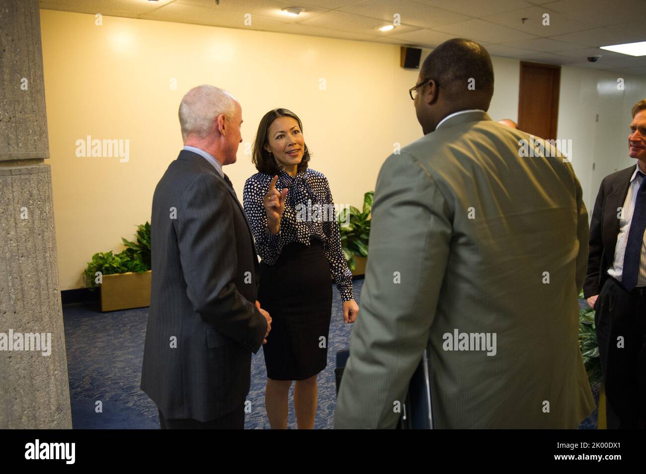 Secretary Shaun Donovan giving interview, tour of HUD headquarters, to ...