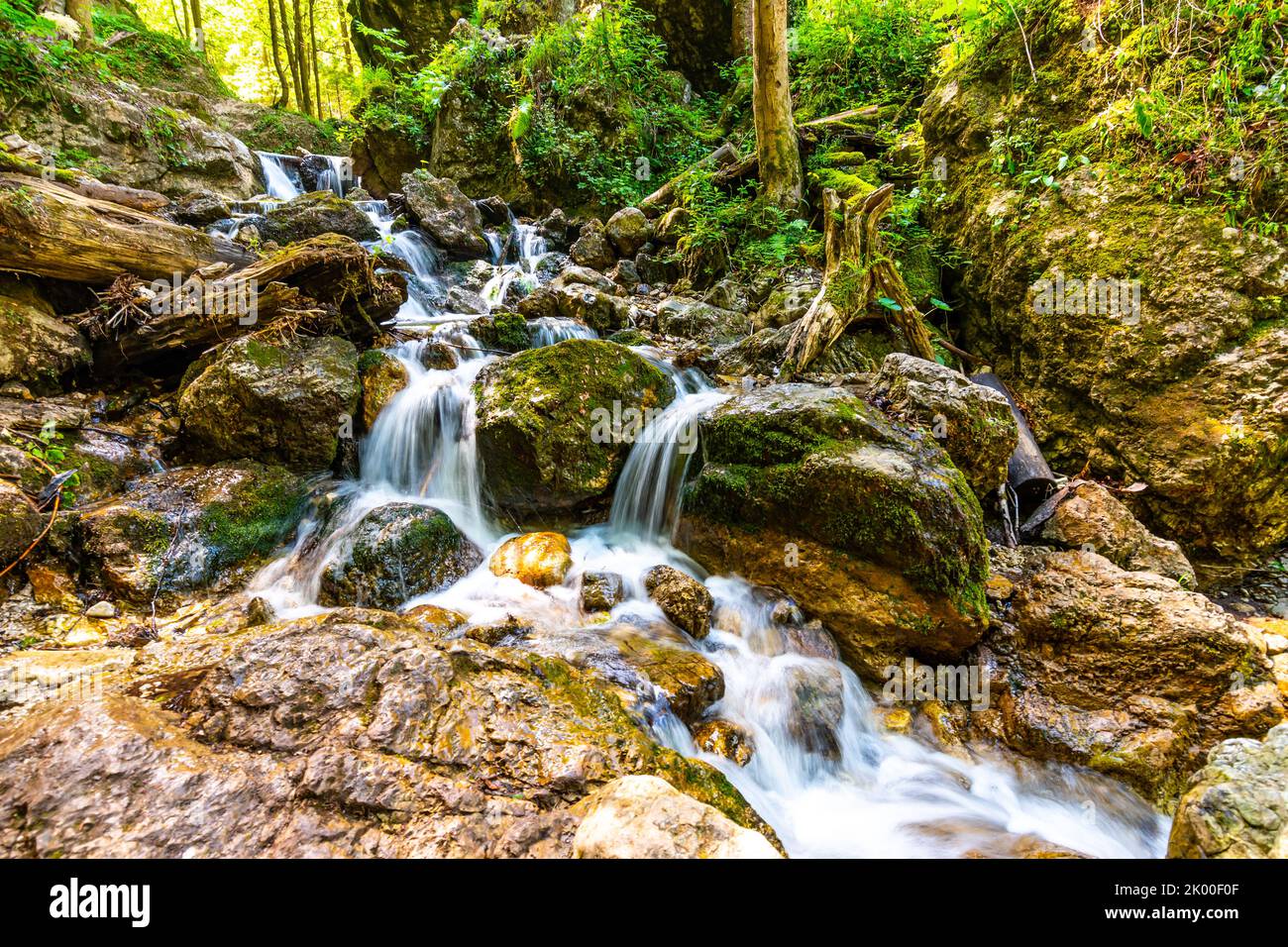 Beautiful pure waterfall in Slovakia national park Mala Fatra ...