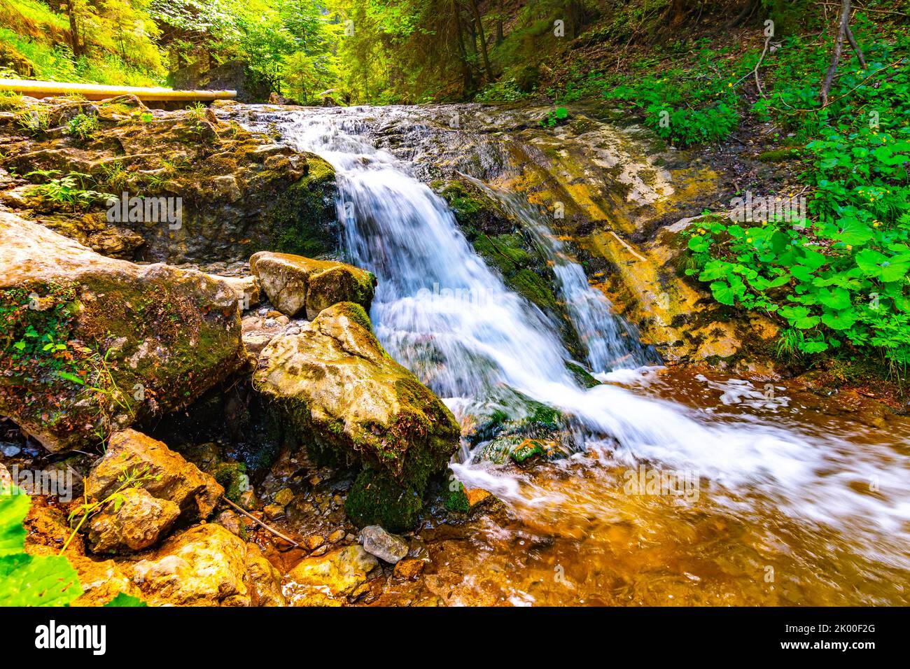 Beautiful pure waterfall in Slovakia national park Mala Fatra ...