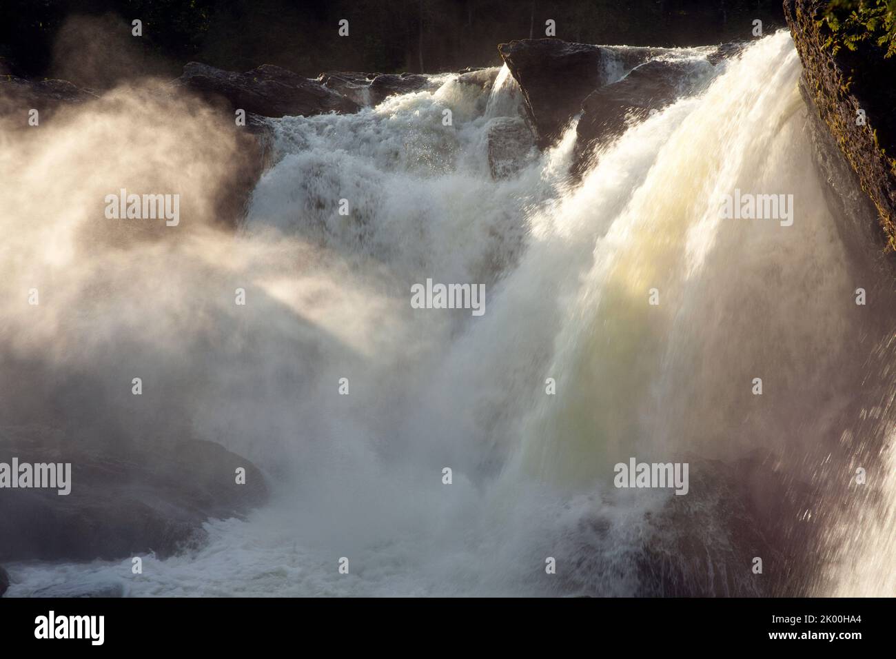 Mighty huge waterfall in the forest hi-res stock photography and images ...