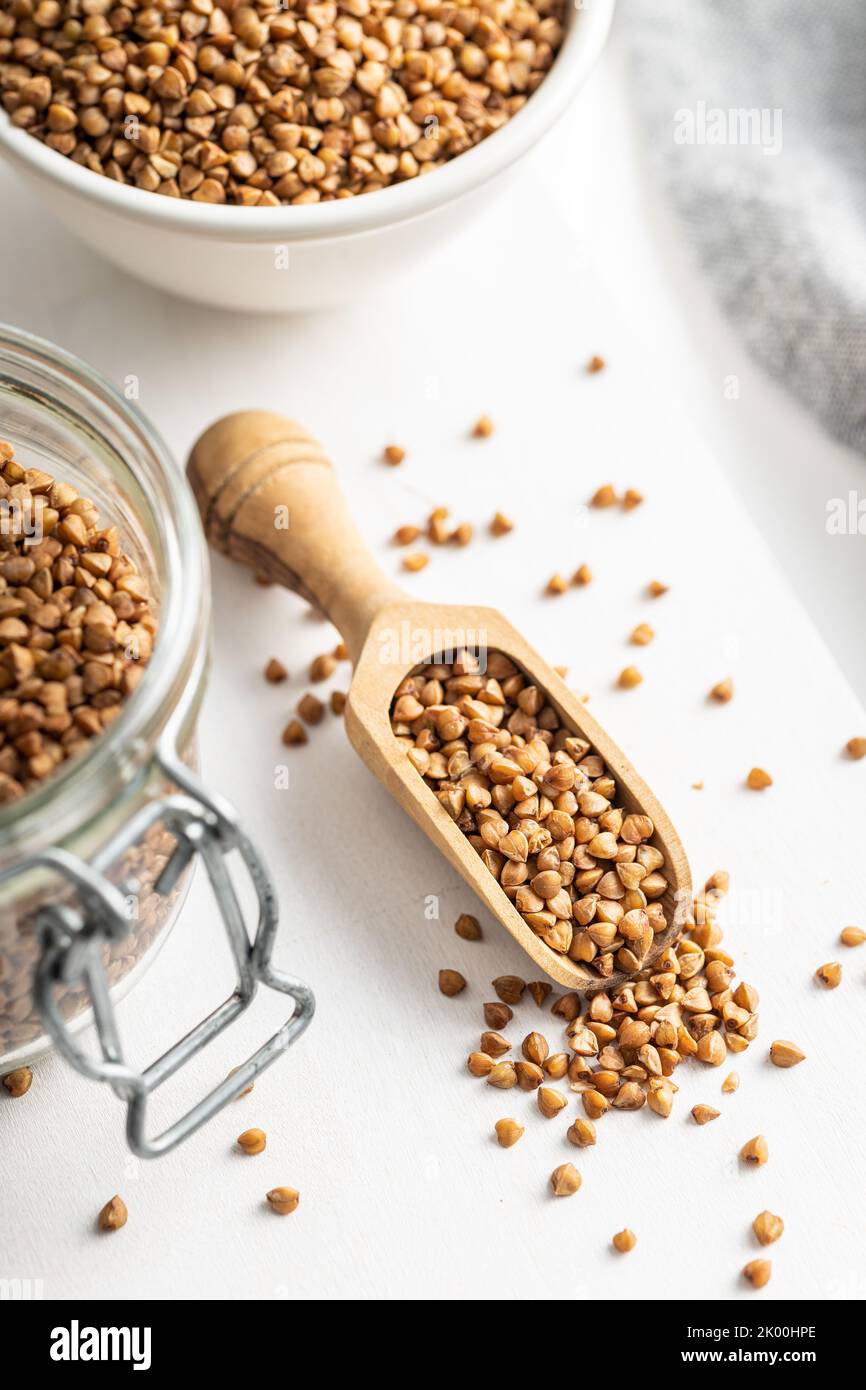 Whole buckwheat grain hi-res stock photography and images - Alamy