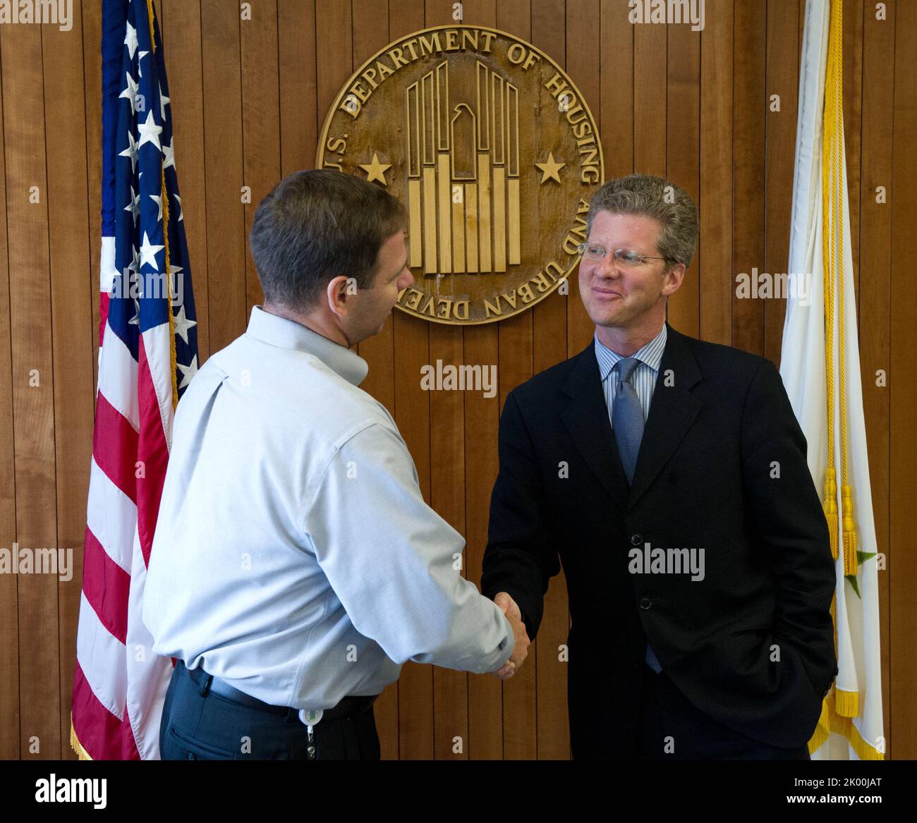 Broadcasting Operations Director, Joe Sanders, with Secretary Shaun ...