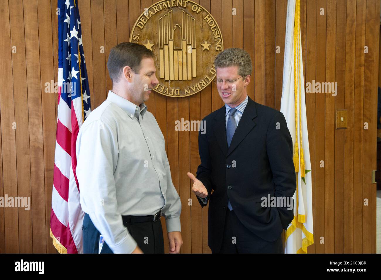 Broadcasting Operations Director, Joe Sanders, with Secretary Shaun ...