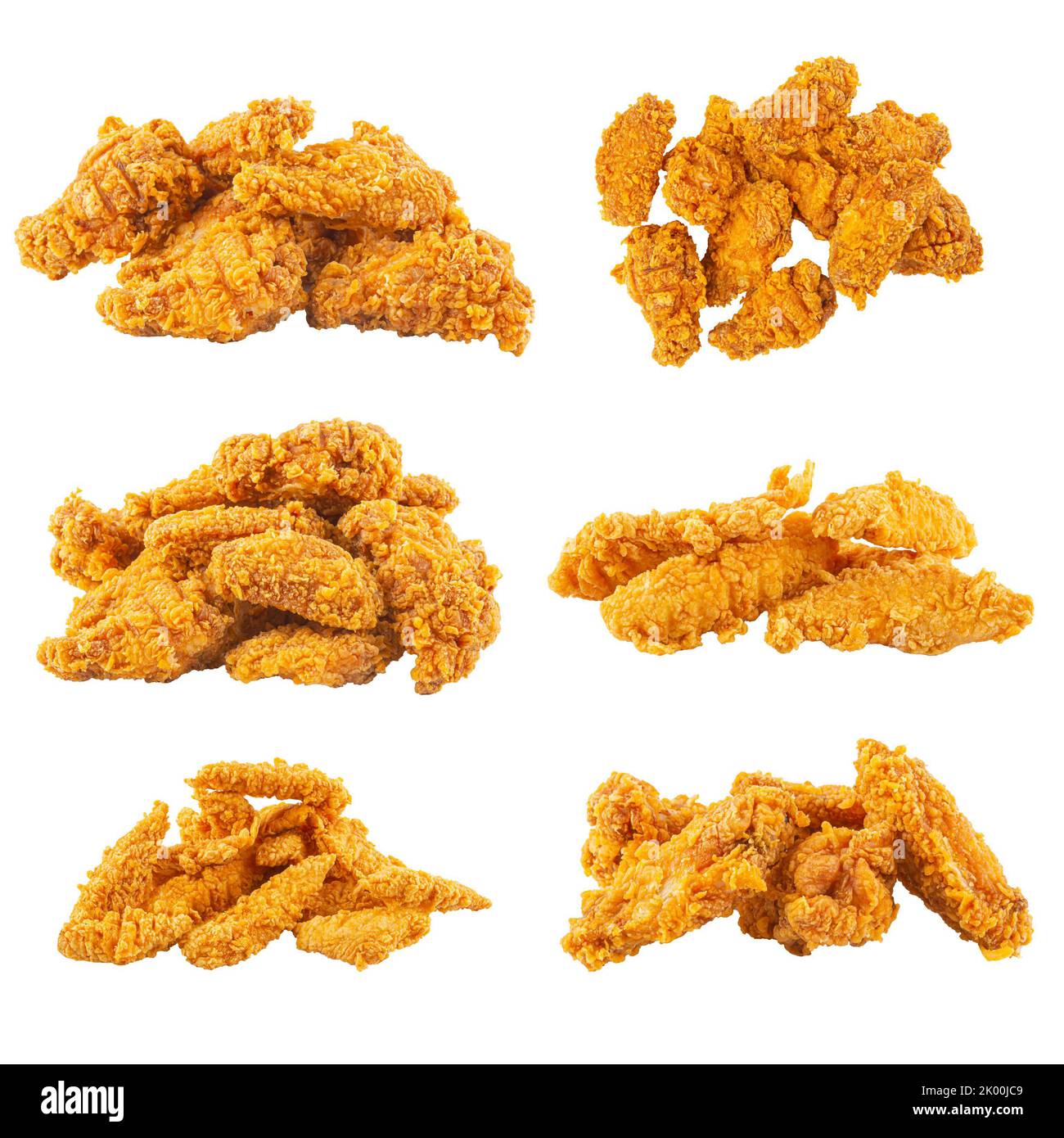 Isolated crispy fried chicken set Stock Photo - Alamy