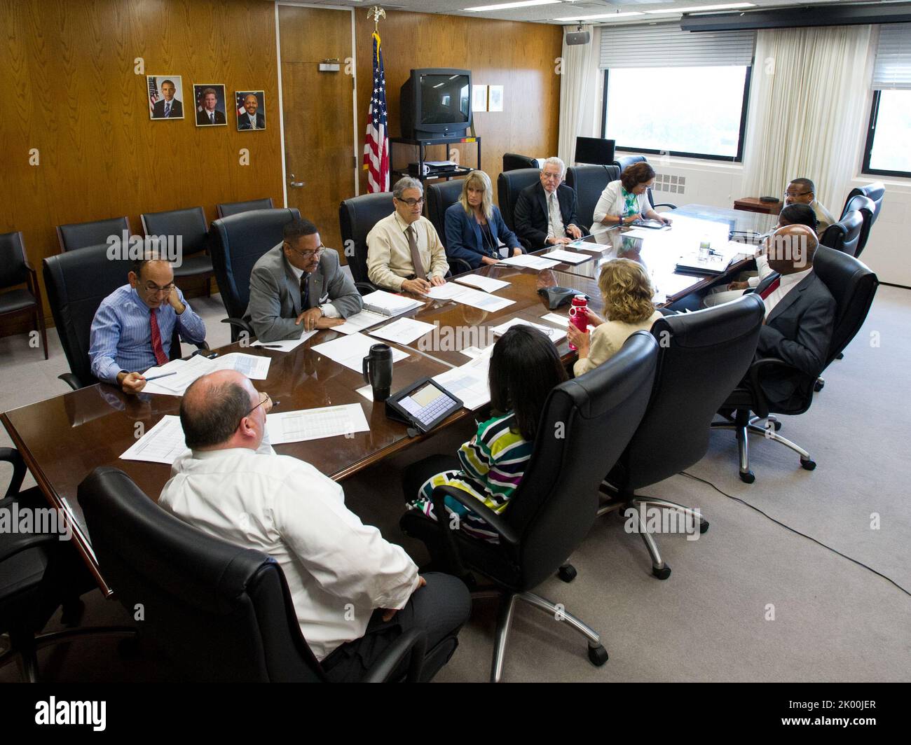 Chief Performance Management Officer Joseph Smith meeting with senior ...