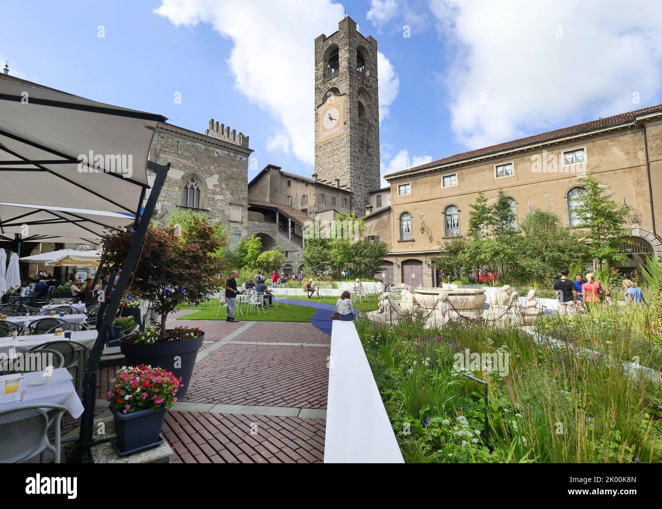 Bergamo old square covered with greenery staging by Cassian Schmidt for ...