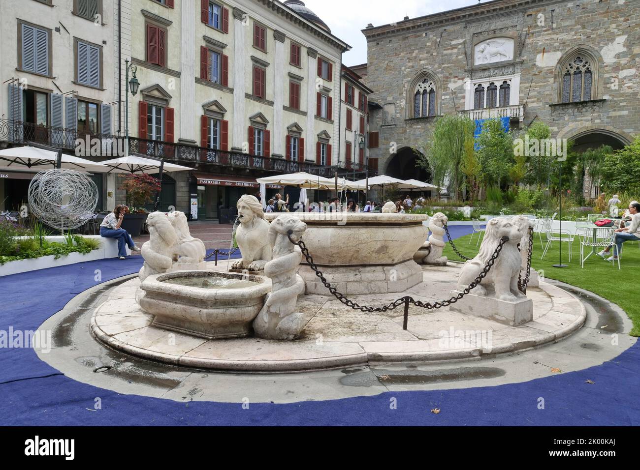 Bergamo old square covered with greenery staging by Cassian Schmidt for ...