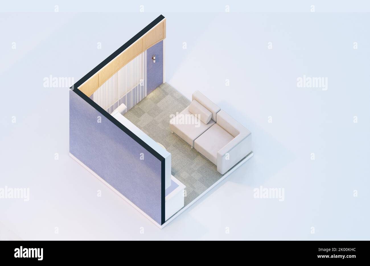 Isometric view of a workstation work from home 3d rendering Stock Photo ...