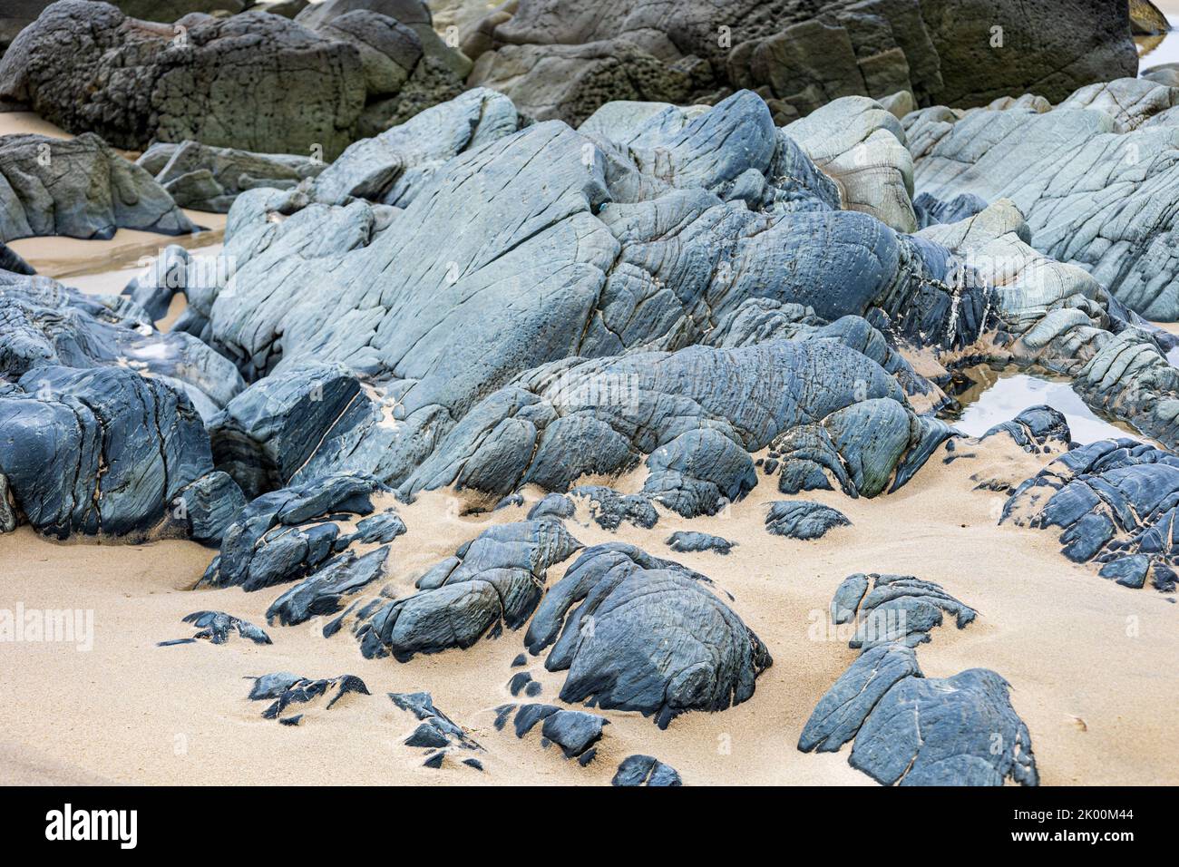 Saligo Bay on the west coast of the Scottish island of Islay is a ...