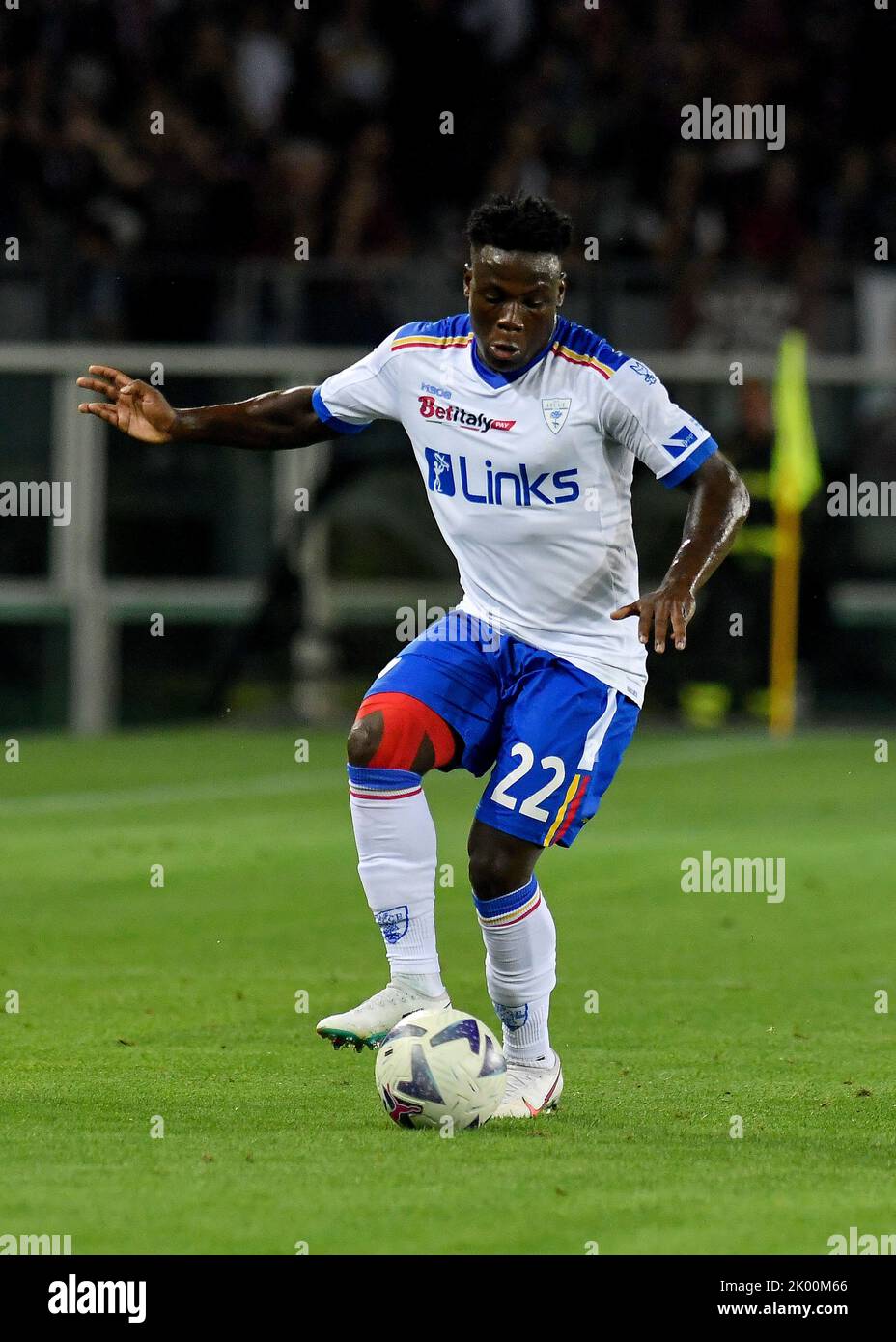 Lameck Banda of US Lecce in action during the Serie A 2022/23 match ...