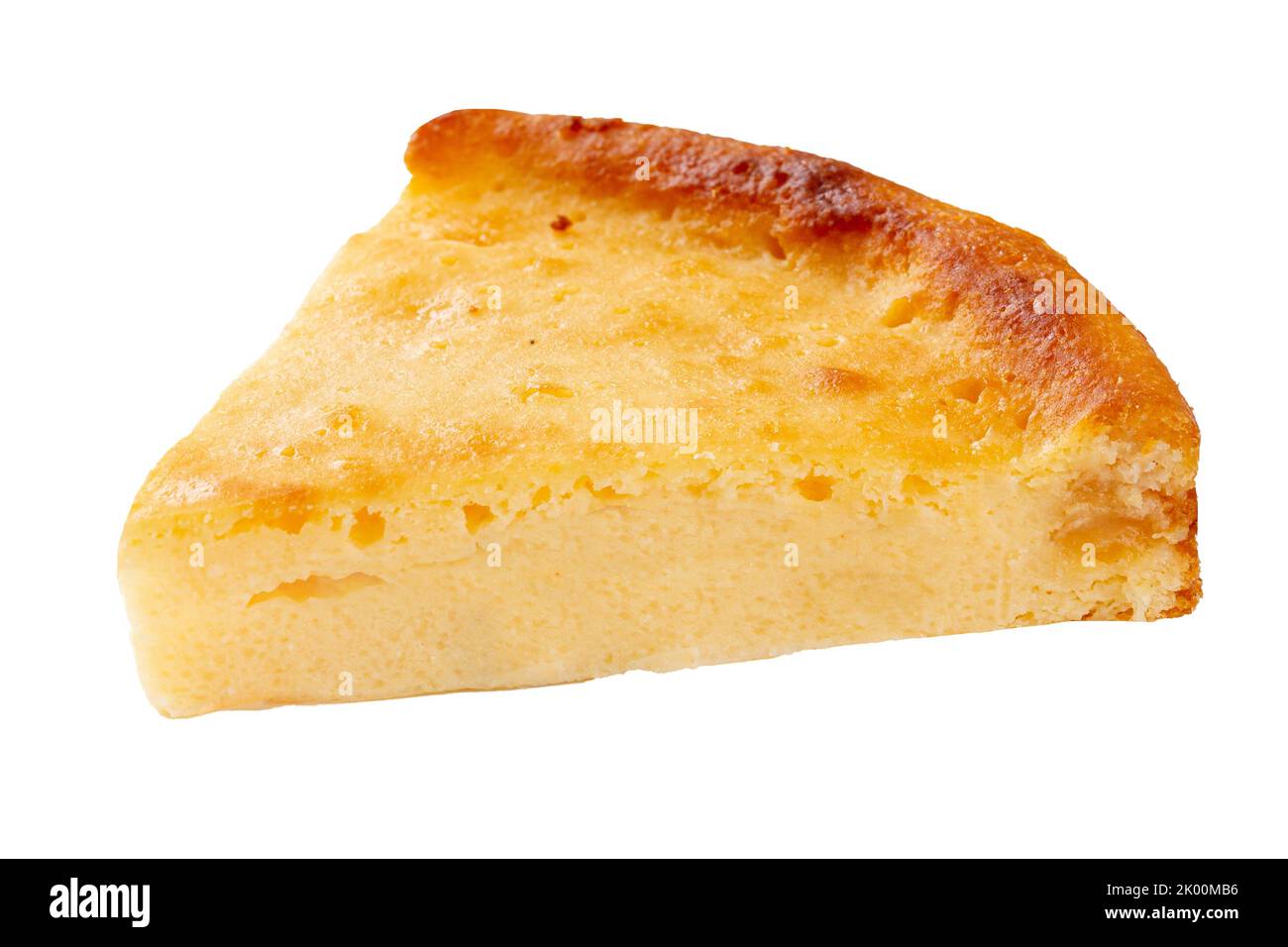 Slice of sweet cottage cheese pie Stock Photo - Alamy