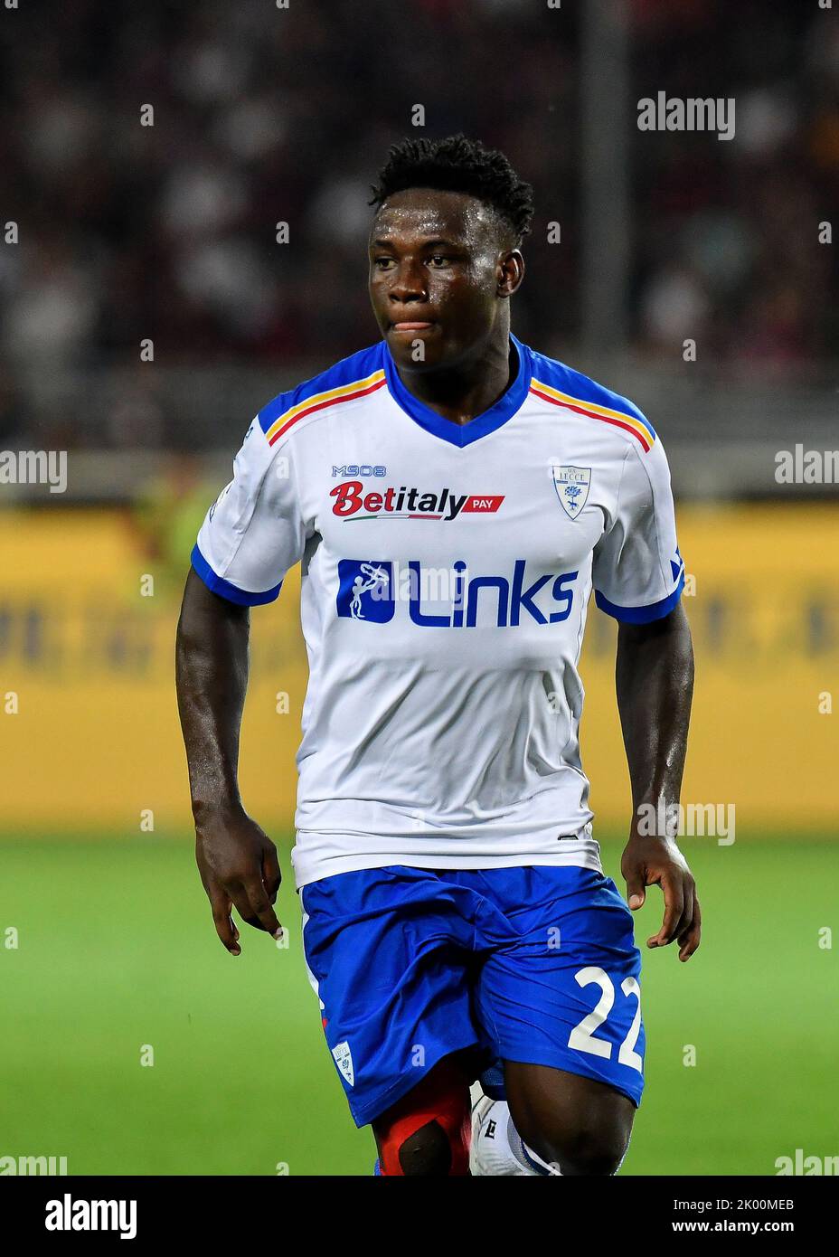 Lameck Banda of US Lecce in action during the Serie A 2022/23 match ...