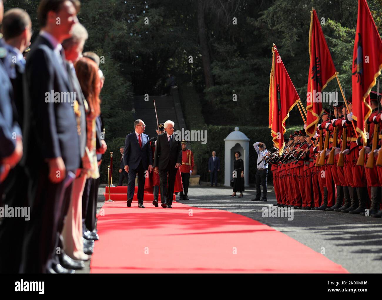 Albanian President Mr. Bajram Began and Italian President Mr. Sergio ...