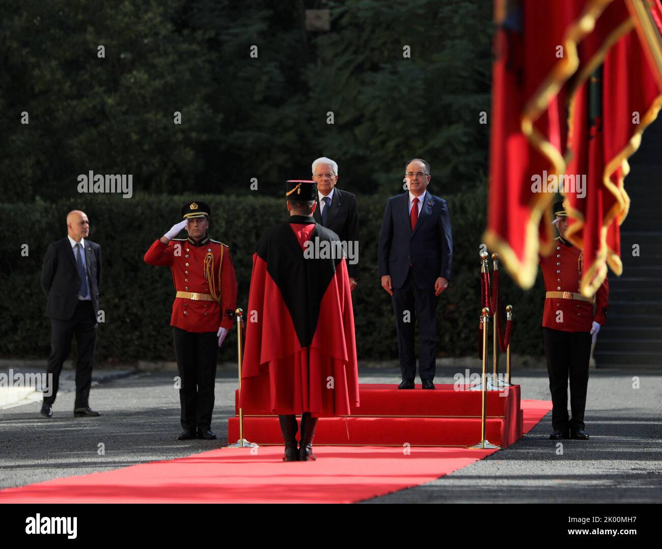 Albanian President Mr. Bajram Began and Italian President Mr. Sergio ...