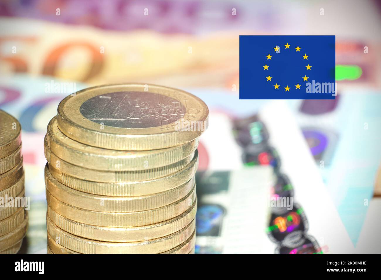 European union banknotes flag hi-res stock photography and images - Alamy