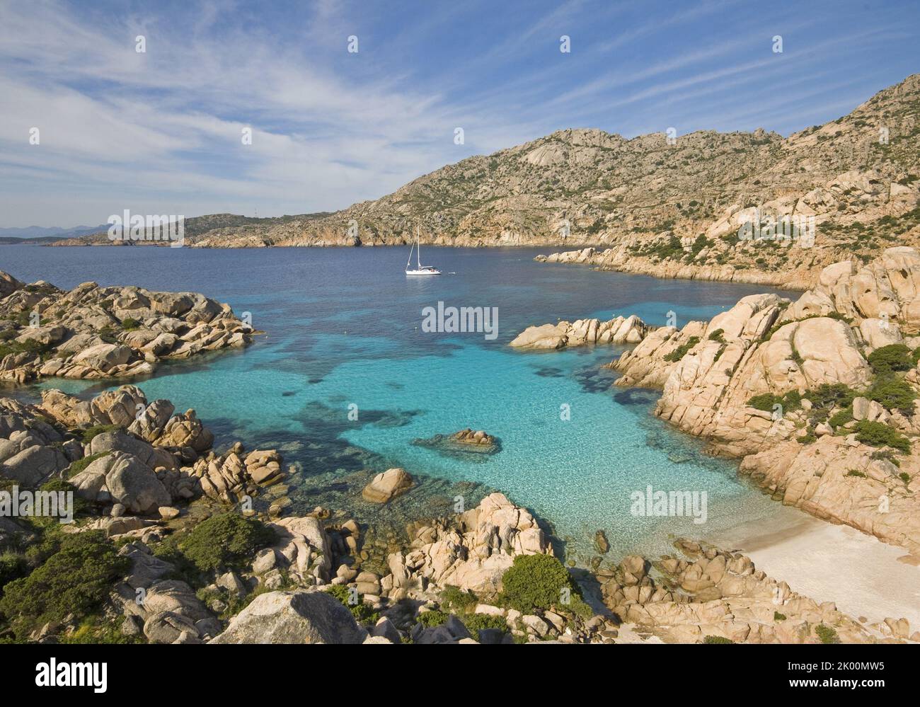 Cala Coticcio, Caprera, Arcipelago di La Maddalena, Sardegna Stock ...