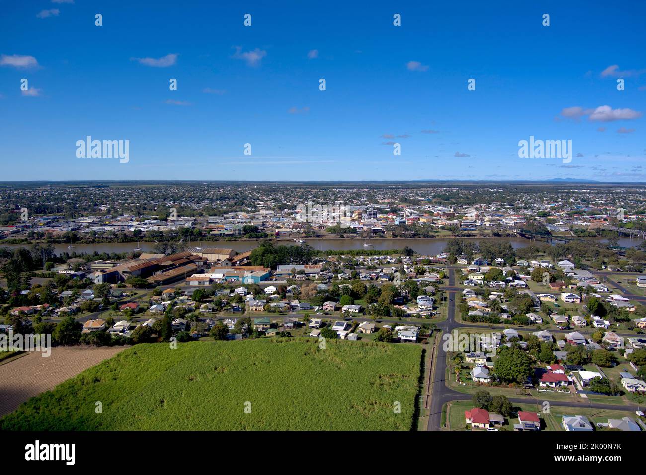 Aerial of North Bundaberg Queensland Australia Stock Photo - Alamy