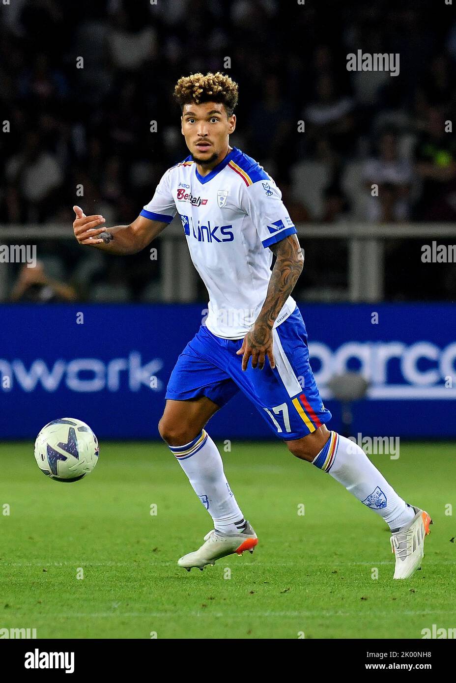 Valentin Gendrey of US Lecce in action during the Serie A 2022/23 match ...