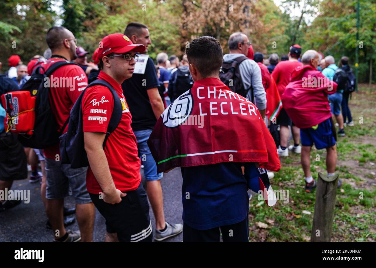 Fans arrive at the circuit for practice at the Italian Grand Prix ...