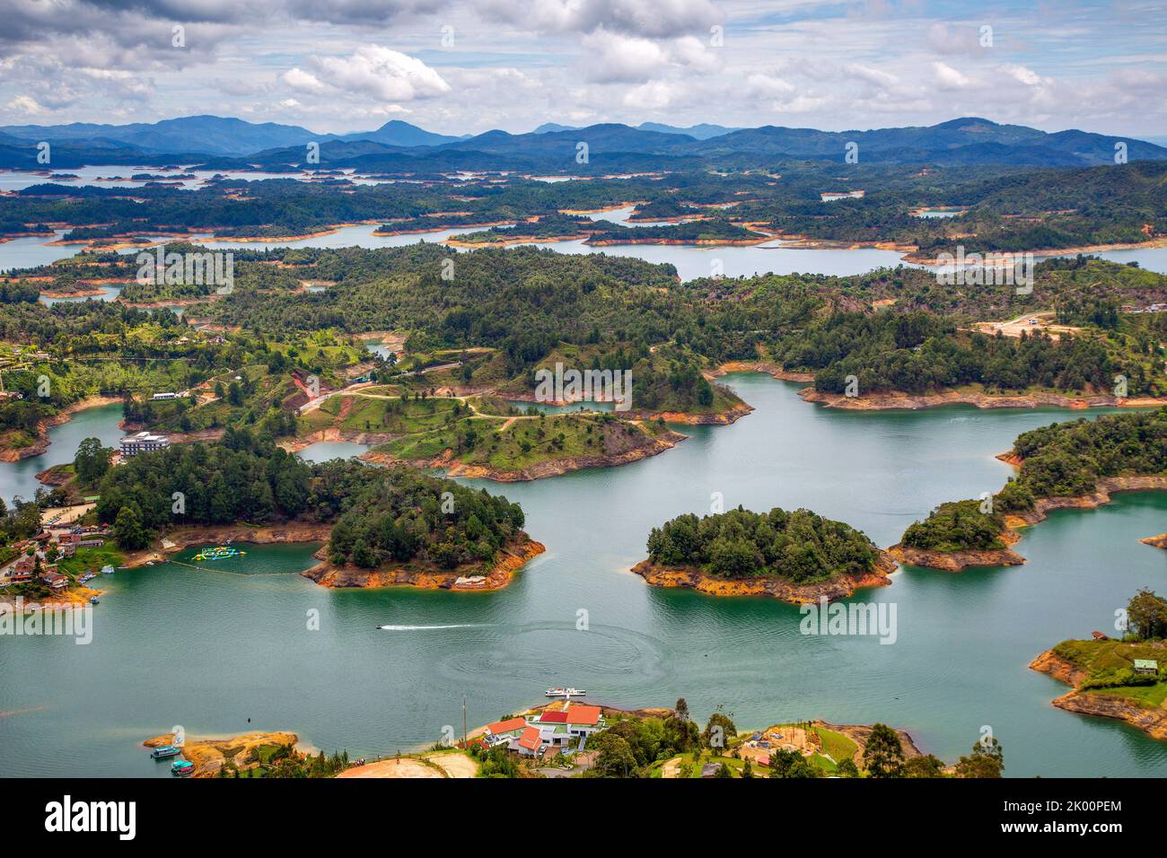 Colombia, El Penol, the Embalse Penol-Guatape is a beautifull reservoir ...