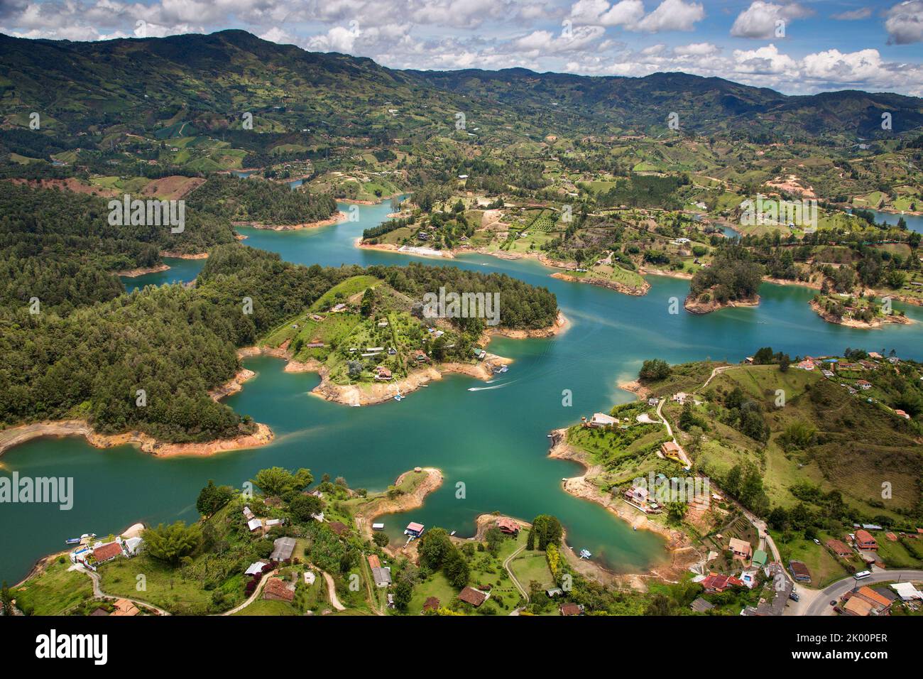 Colombia, El Penol, the Embalse Penol-Guatape is a beautifull reservoir ...