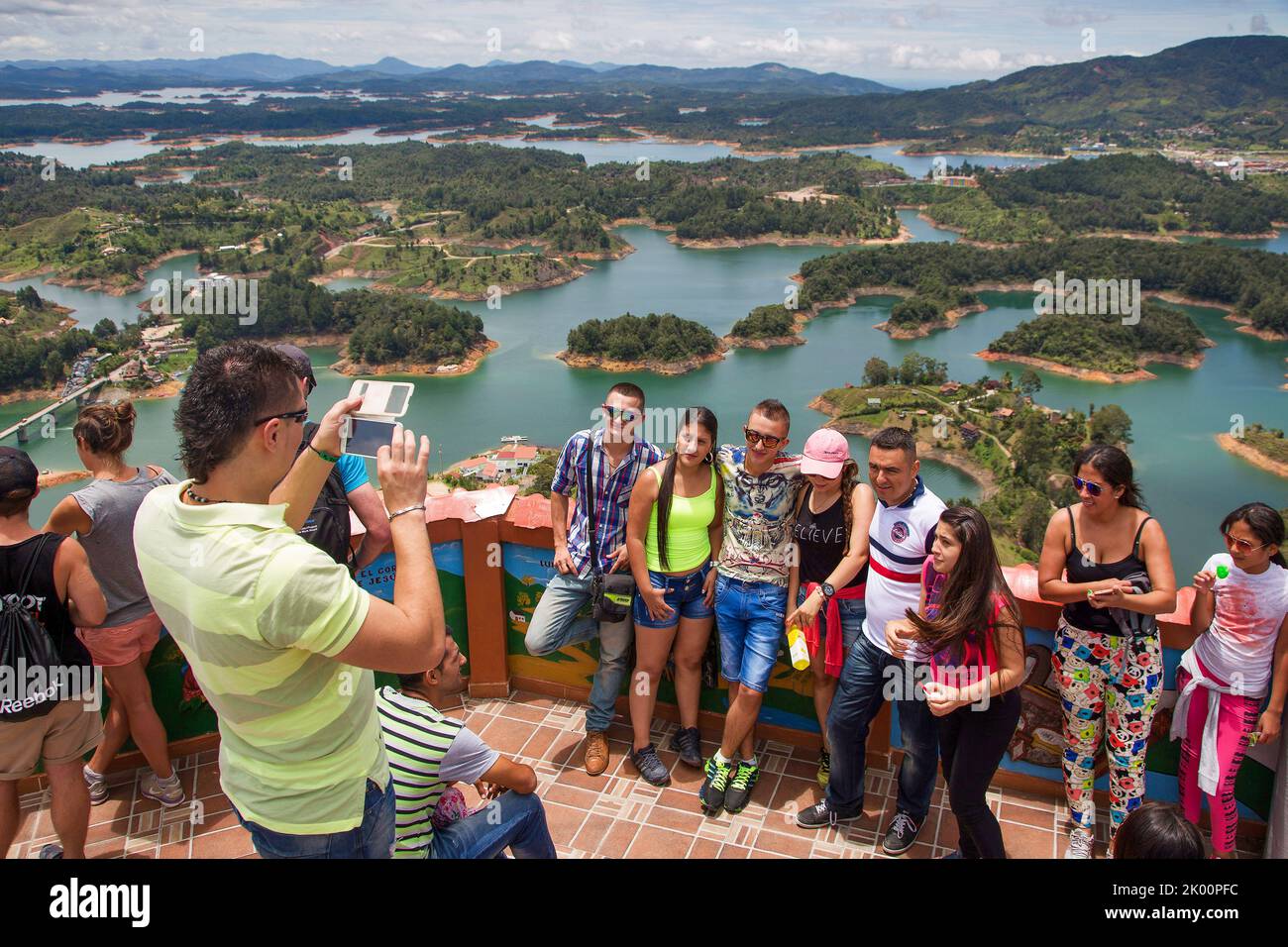 Colombia, El Penol, the Embalse Penol-Guatape is a beautifull reservoir ...