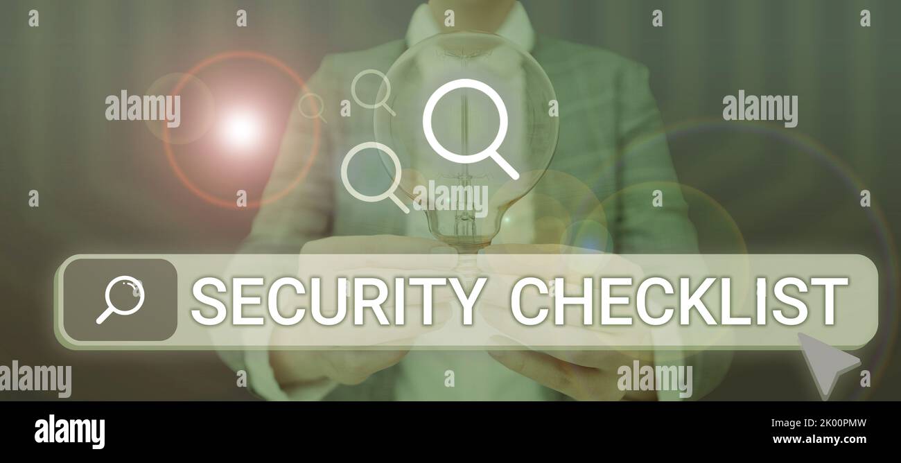 Conceptual Caption Security Checklistprotection Of Data And System