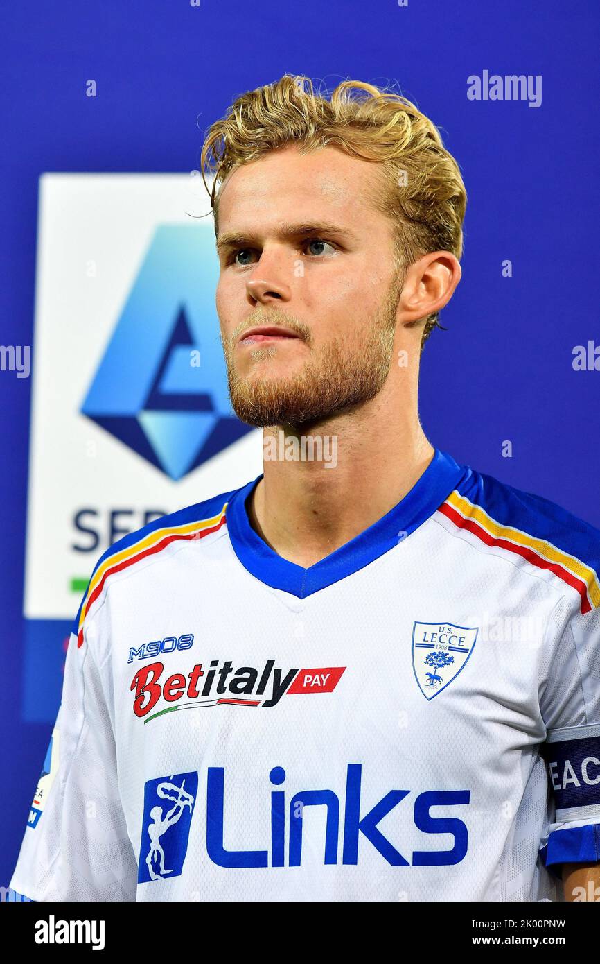 Morten Hjulmand of US Lecce looks on during the Serie A 2022/23 match ...