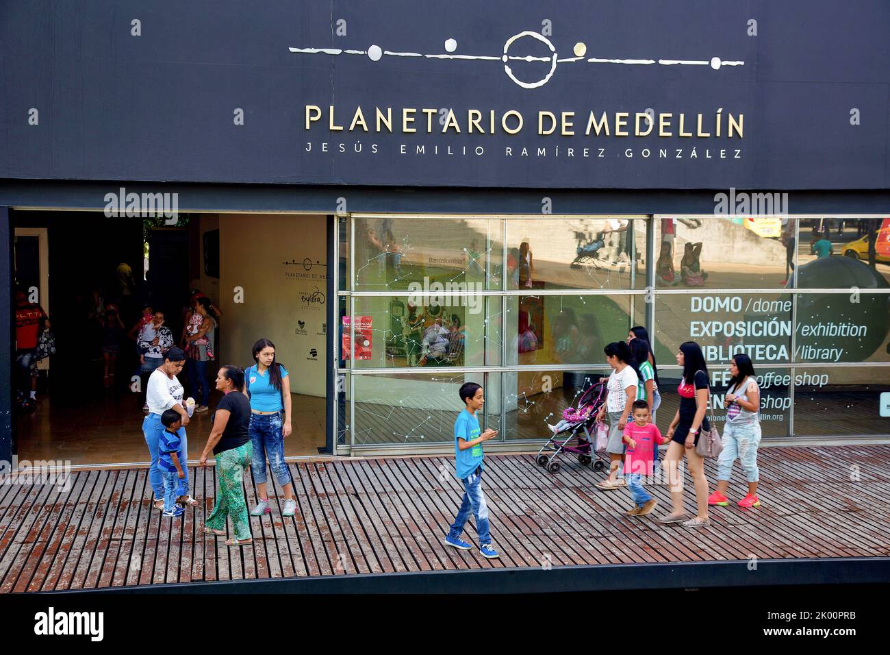 Colombia,Medellin,Planetario museum is near Universidad metro station where people can relax on ...