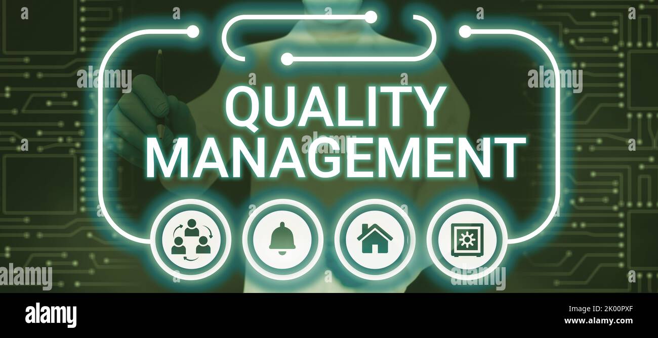 Writing displaying text Quality ManagementMaintain Excellence Level ... Writing displaying text Quality ManagementMaintain Excellence Level ...