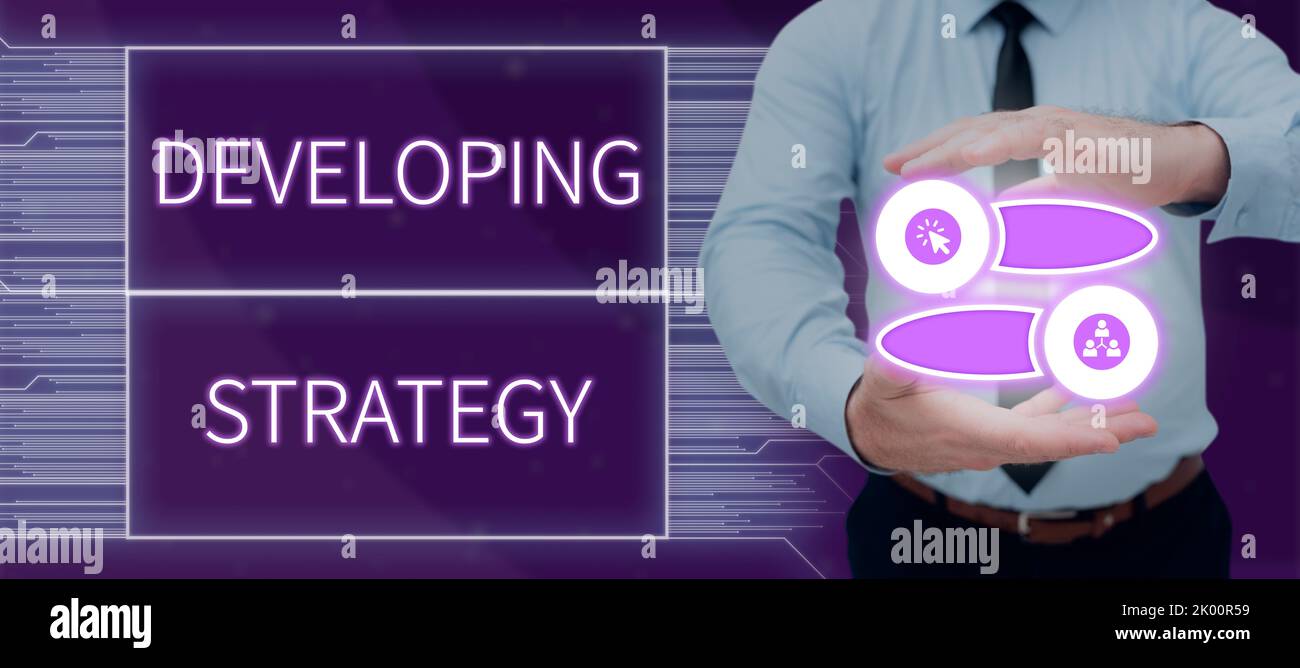 Sign displaying Developing StrategyOrganizations Process Changes to ...