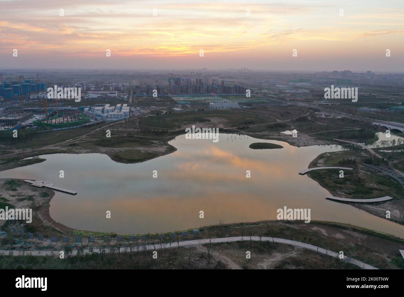 Xiong'an. 8th Sep, 2022. Aerial photo taken on Sept. 8, 2022 shows a ...