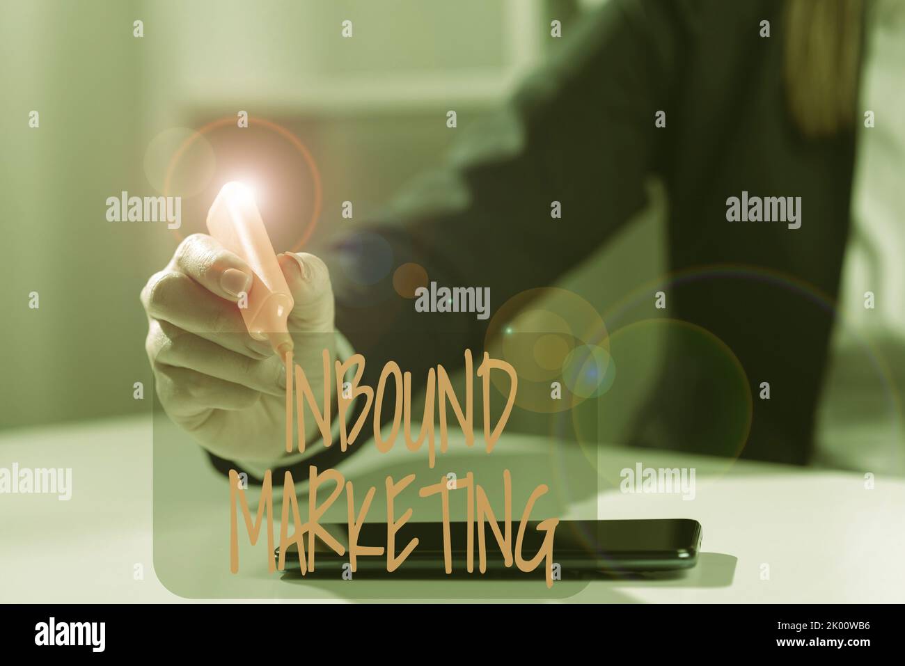 Handwriting Text Inbound Marketingprocess Of Attracting The Attention