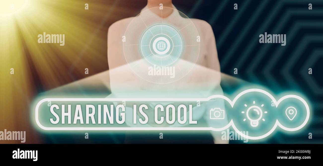 Text sign showing Sharing Economyeconomic model based on providing ...