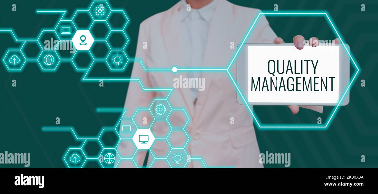 Writing displaying text Quality ManagementMaintain Excellence Level ... Writing displaying text Quality ManagementMaintain Excellence Level ...