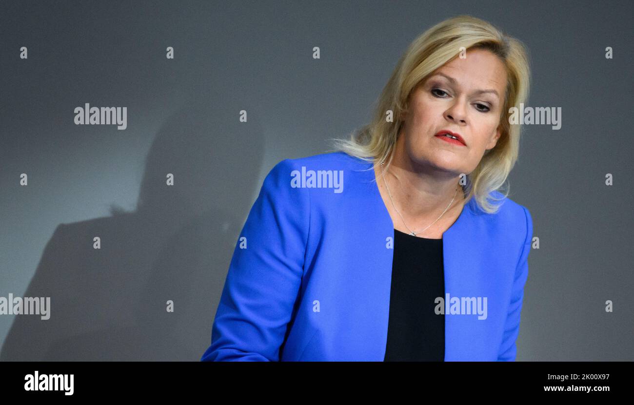 Berlin, Germany. 09th Sep, 2022. Nancy Faeser (SPD), Federal Minister ...