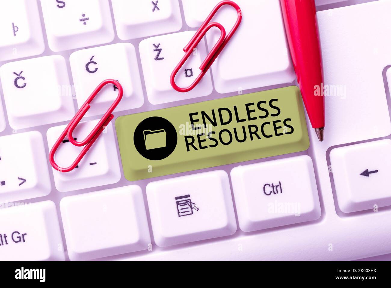 Text caption presenting Endless ResourcesUnlimited supply of stocks or ...