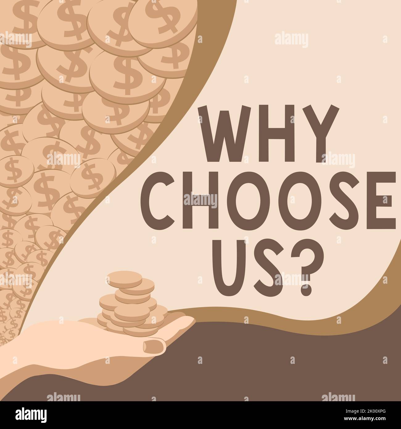 Hand writing sign Why Choose Us. Concept meaning Reasons for choosing ...