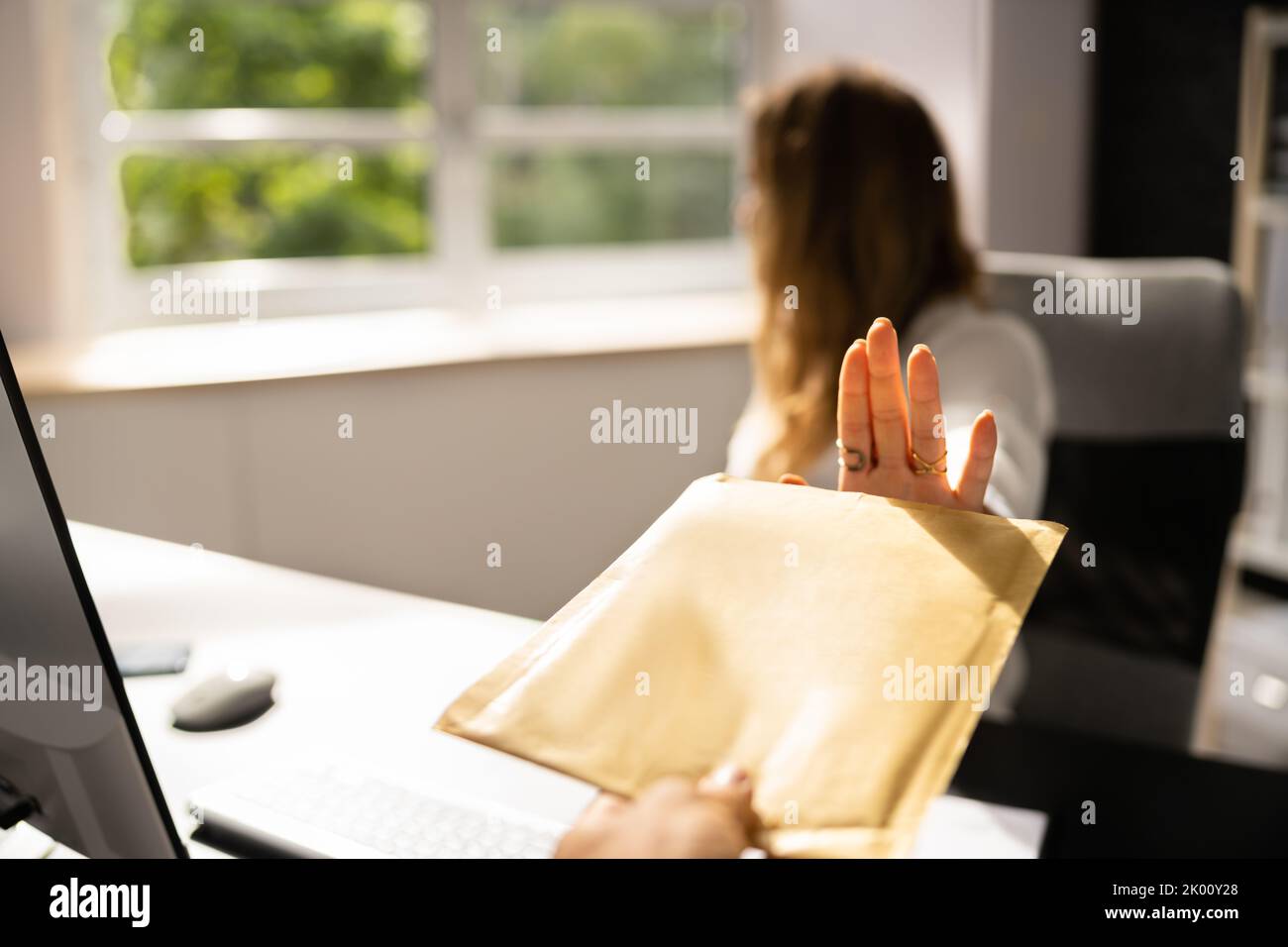 Corrupt Woman Hand Refusing Bribe. Stop Bribery Stock Photo - Alamy