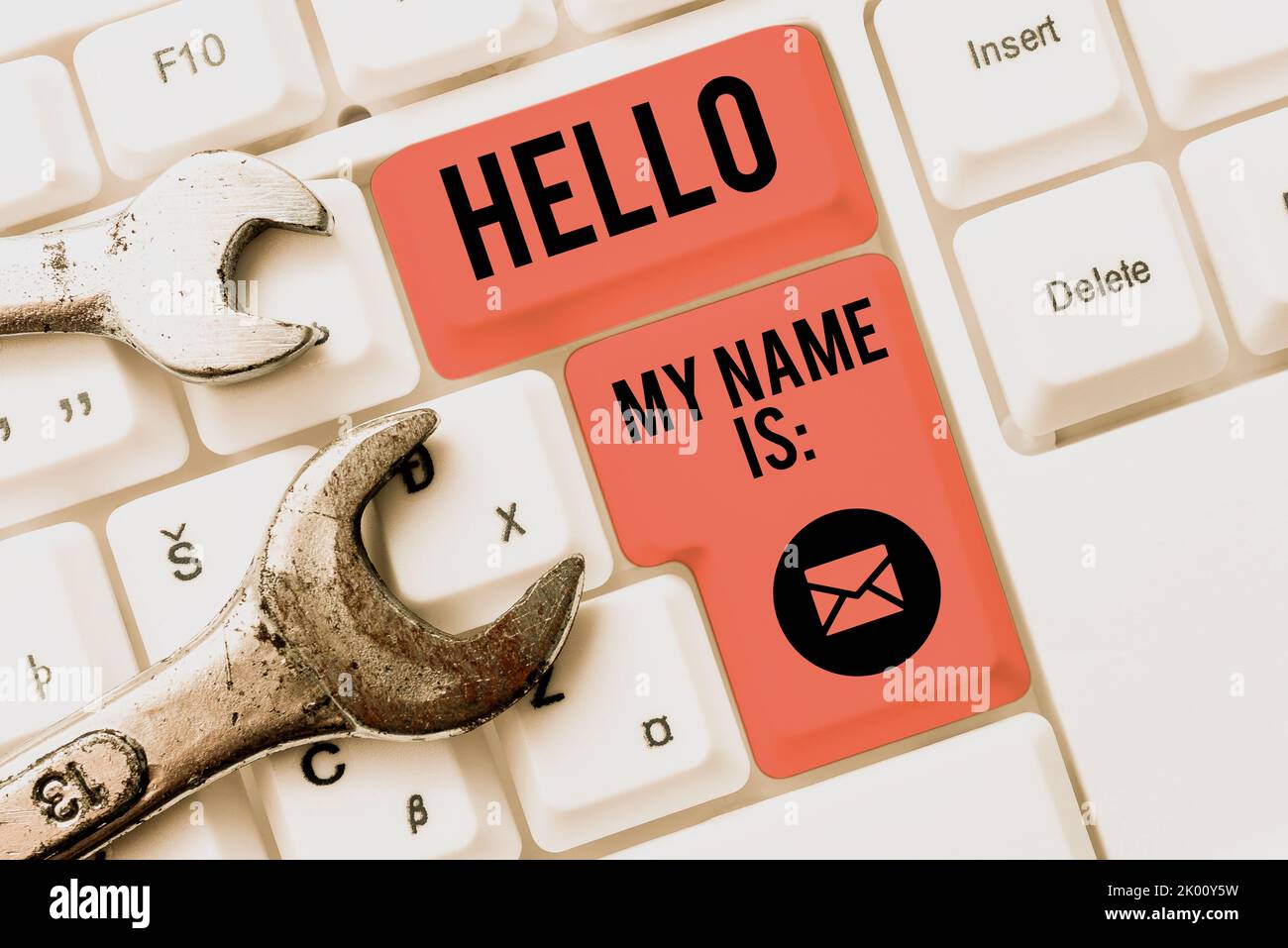 Sign displaying Hello My Name Isintroducing yourself to new people ...