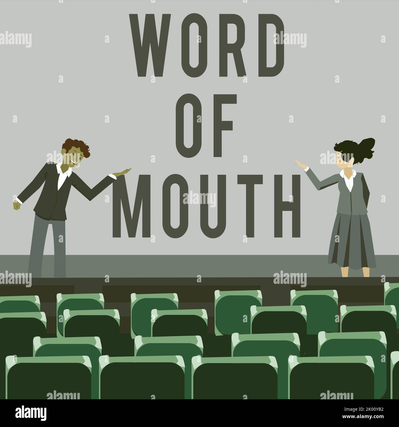 Writing displaying text Word Of Mouth. Word Written on Oral spreading ...