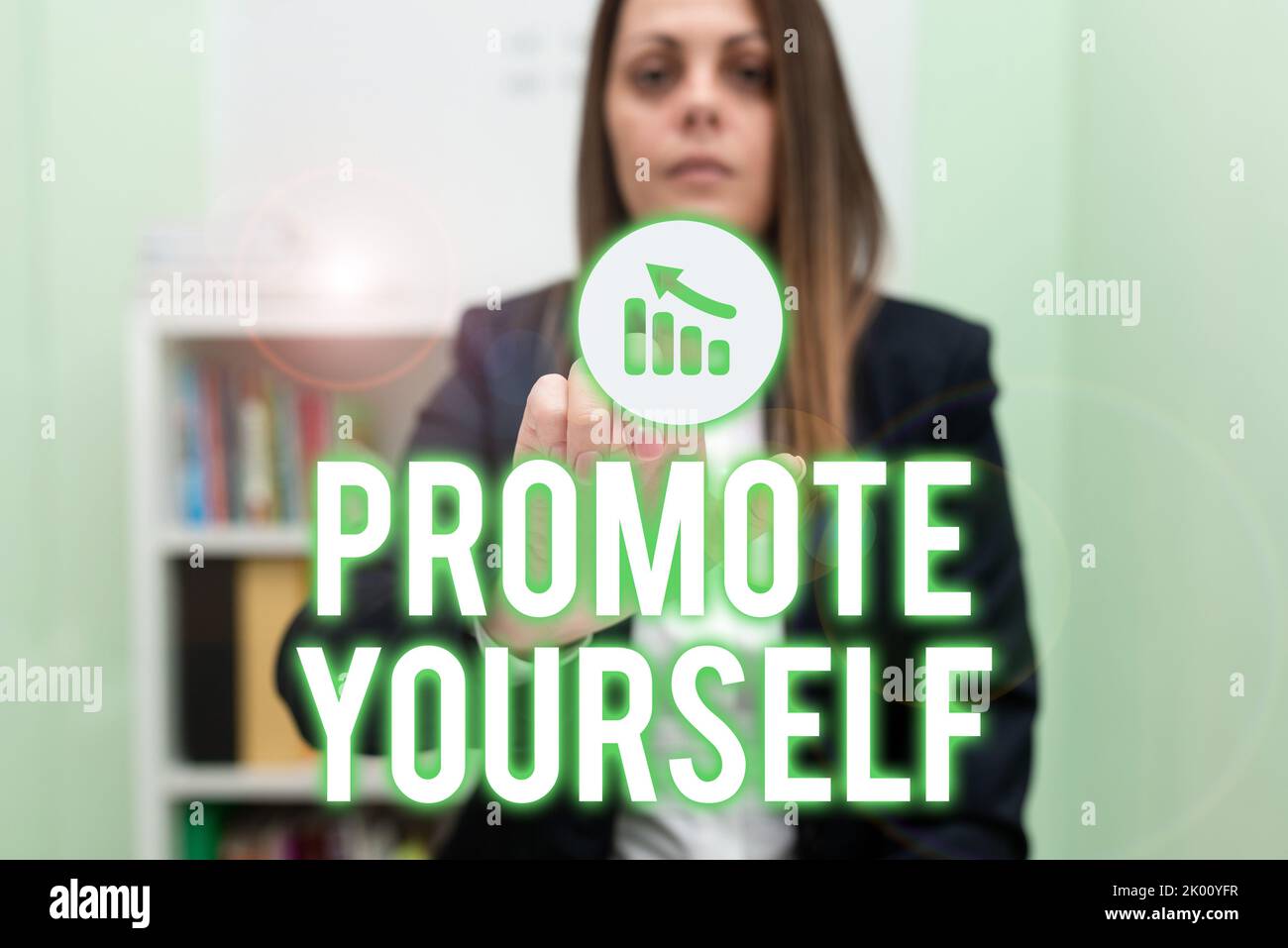 Sign displaying Promote Yourselfmarket and introduce to others ...