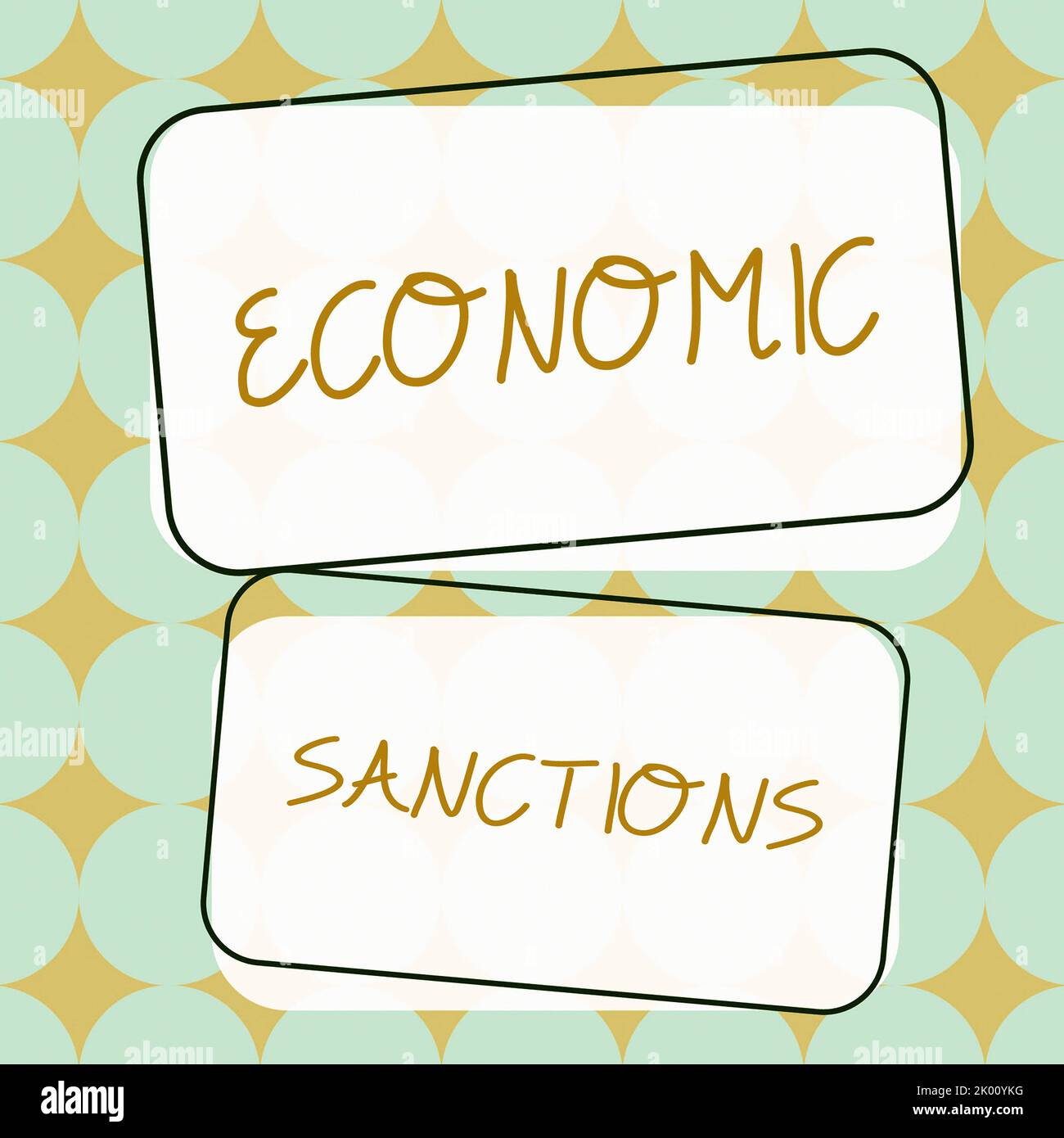Text caption presenting Economic SanctionsPenalty Punishment levied on ...