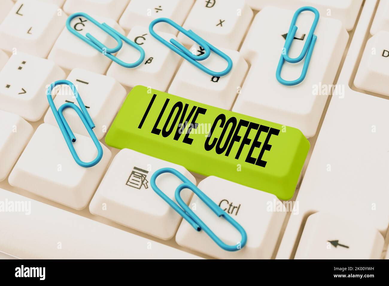 Text caption presenting I Love Coffee. Word for Loving affection for ...