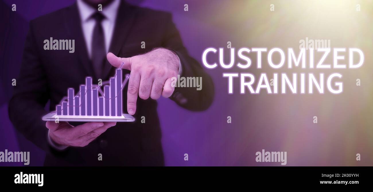 Hand writing sign Customized TrainingDesigned to Meet Special ...